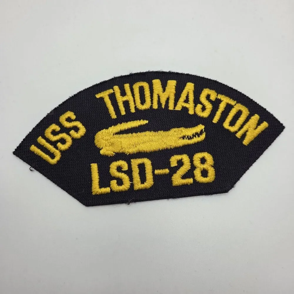 Accents | Vintage Uss Thomaston Lsd28 Us Navy Ship Patch Embroidered ...